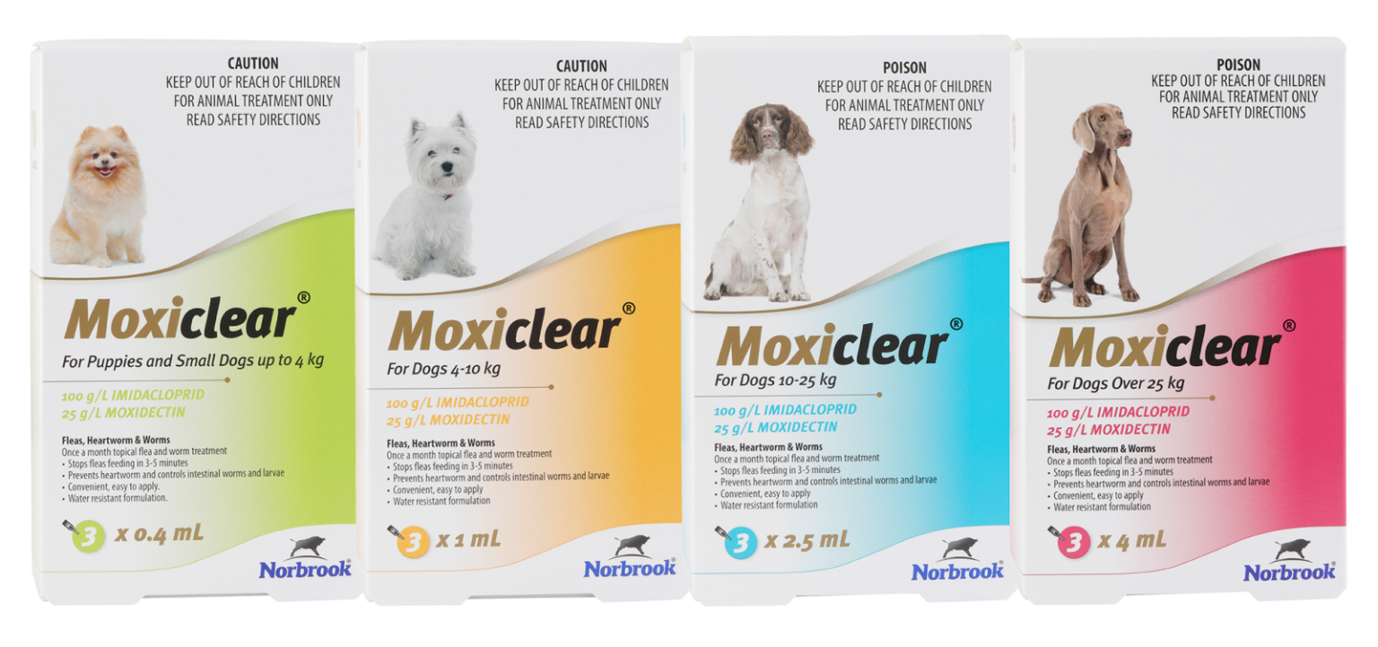 Buy Moxiclear Flea & Worming Spot Treatment 25kg Dog - 3pk Online Australia